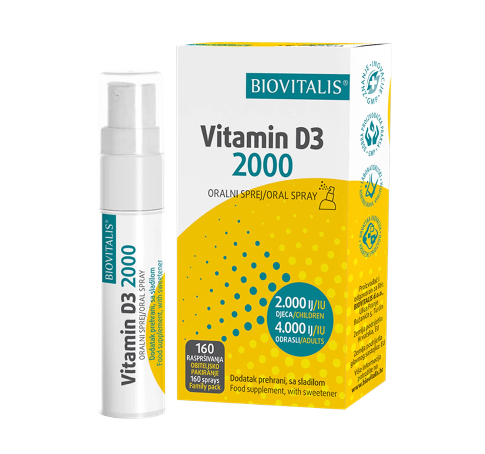 Biovitalis vitamin D3 2000 sprej - pharmacy