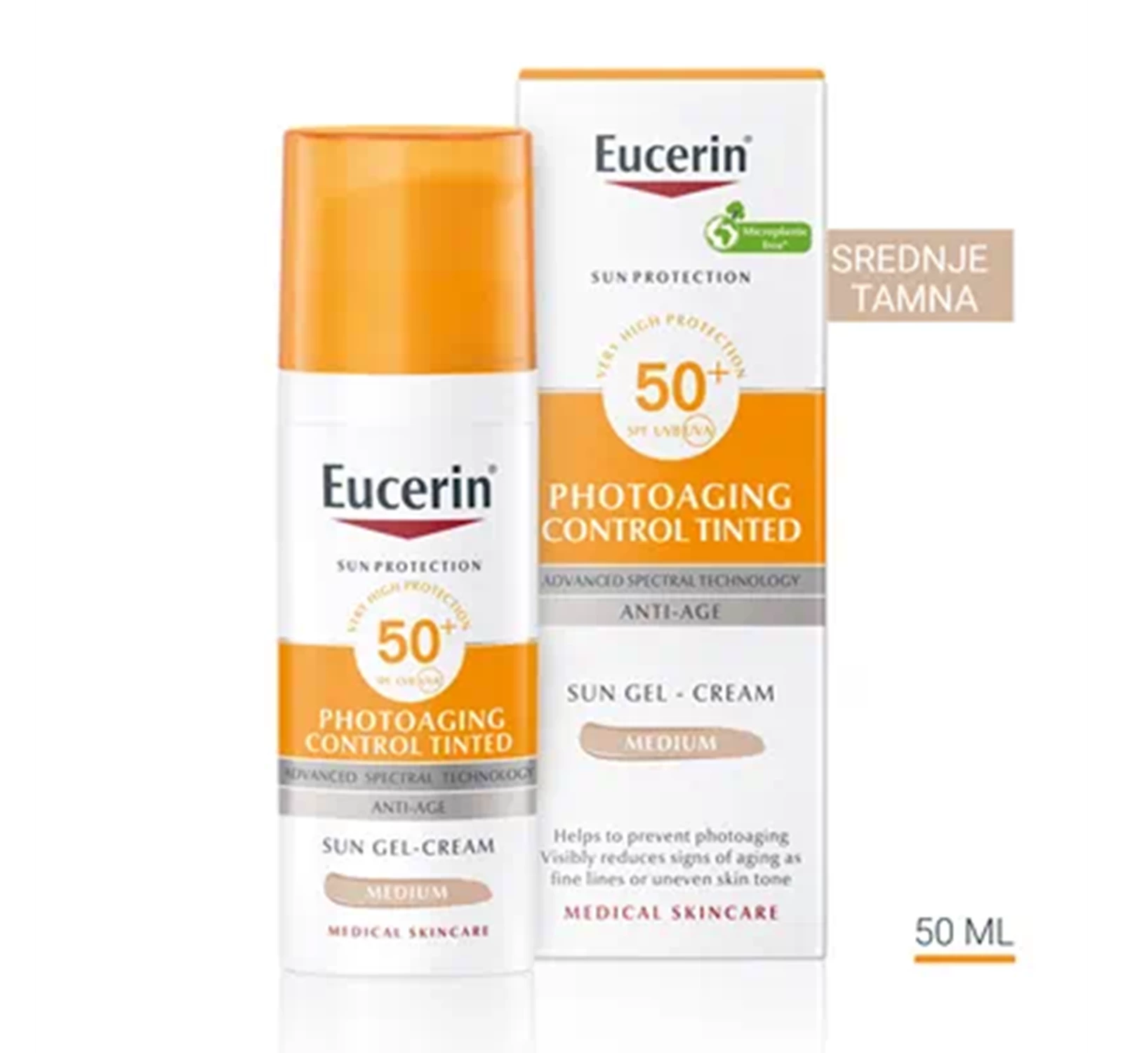 Eucerin Sun Photoaging control CC tonirana krema SPF50+ medium - pharmacy