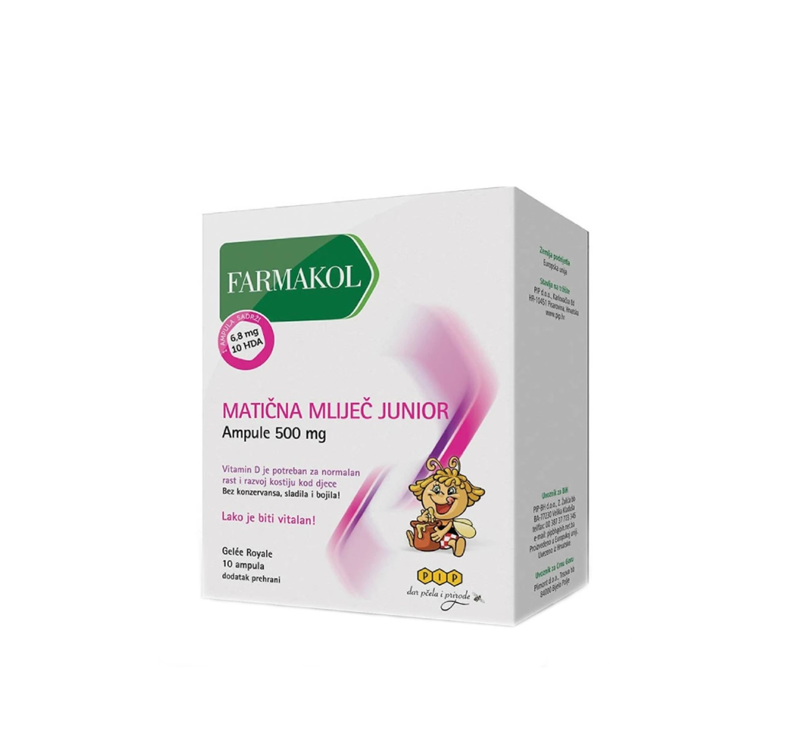 Farmakol matična mliječ ampule junior 500mg - pharmacy