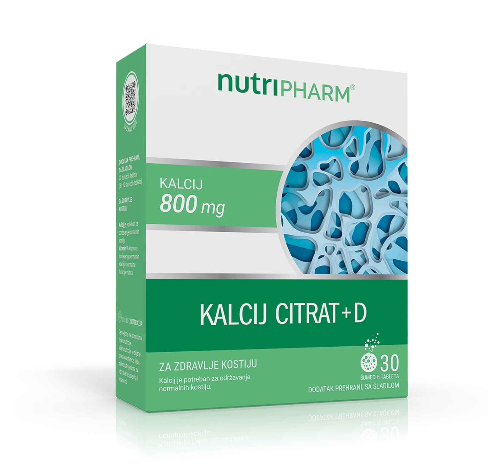 Nutripharm Kalcij citrat vitamin D 0,0000000000 30 šumećih tableta ...