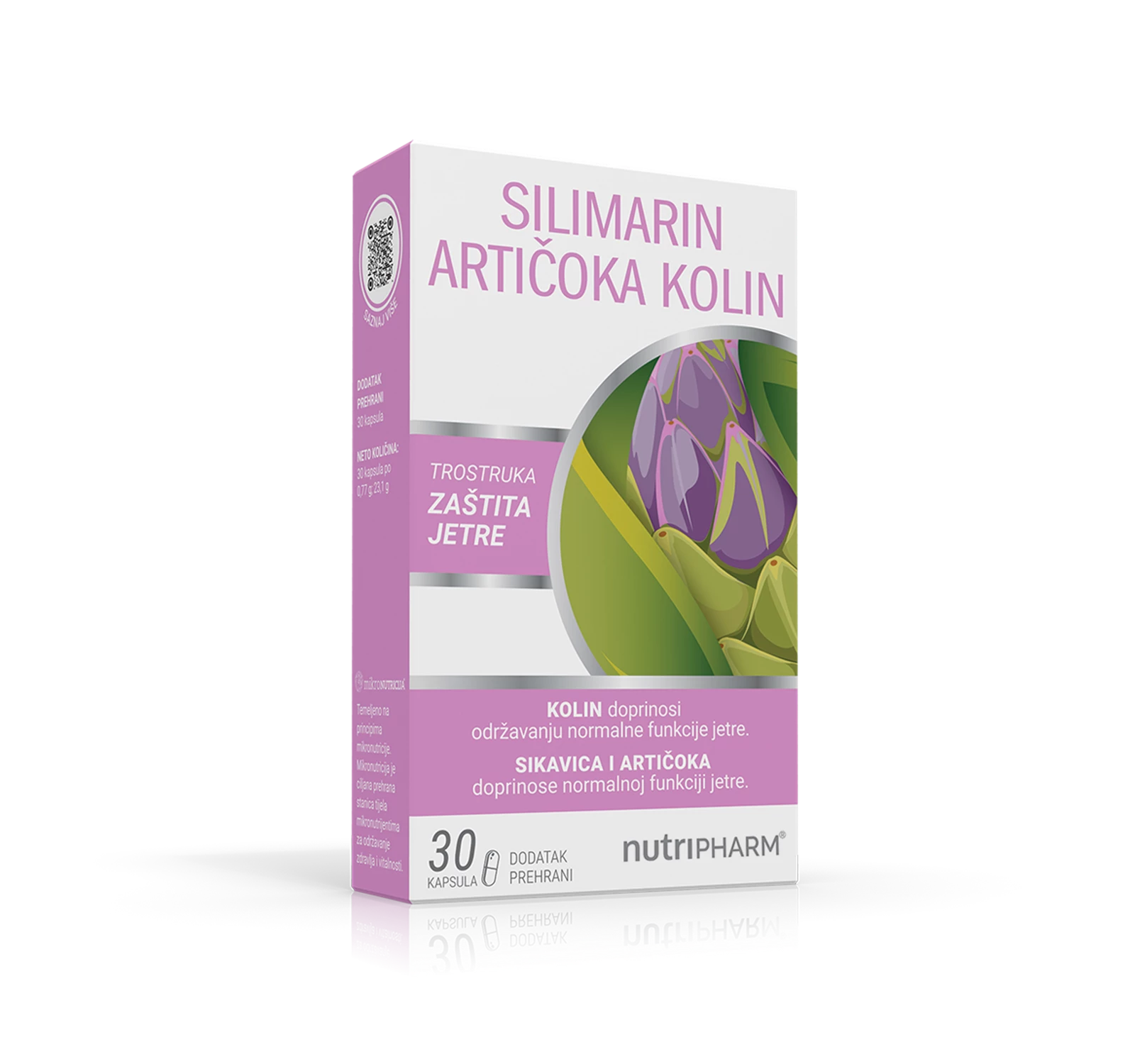 Nutripharm Silimarin artičoka kolin 0,0000000000 30 kapsula - pharmacy