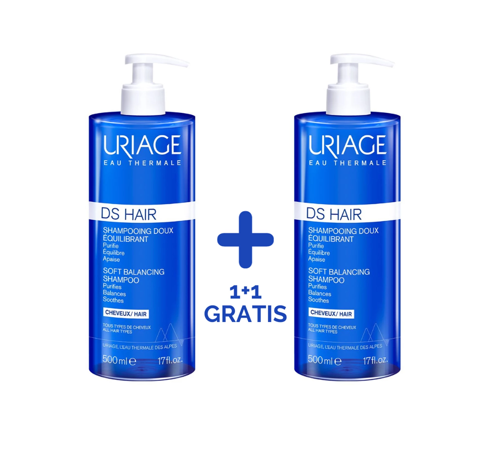 Uriage DS hair nježni šampon 500ml duo - pharmacy